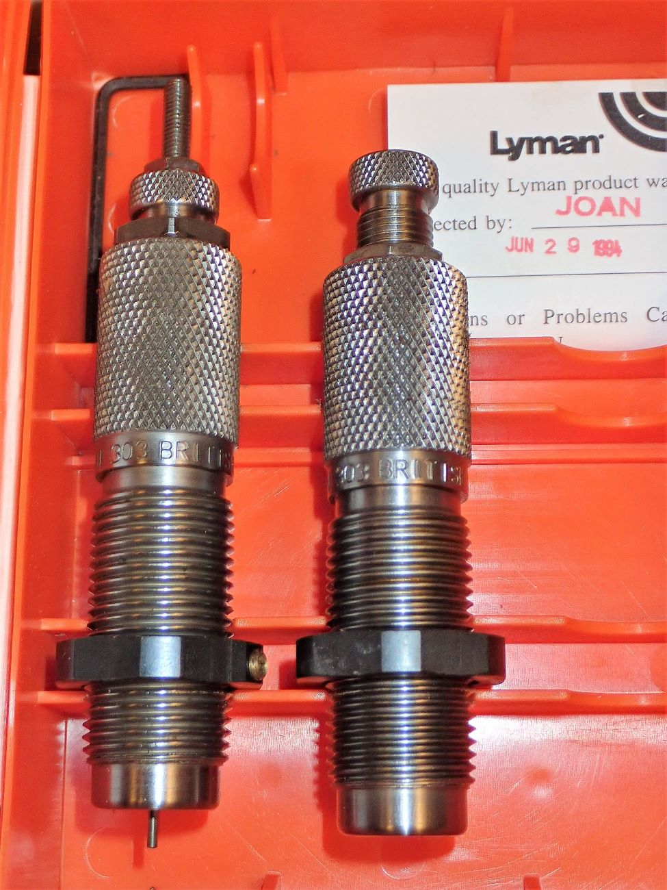 Lyman 303 British 2 Die Reloading Set (Lym8303b2ds) .303 British For ...