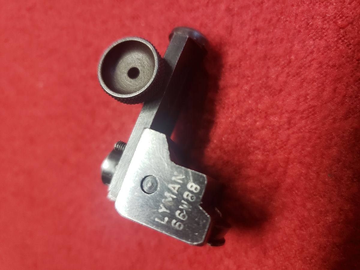 Winchester Vintage Steel Lyman 66w88 Rear Peep Sight Model 100 And ...