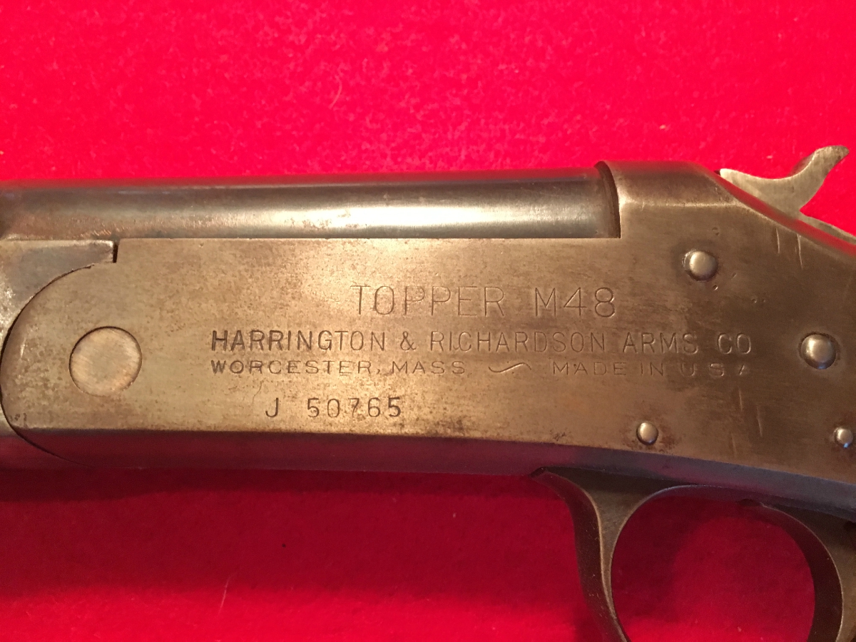 Harrington & Richardson (H&R) Arms Company Topper M48 Single Shot Break ...