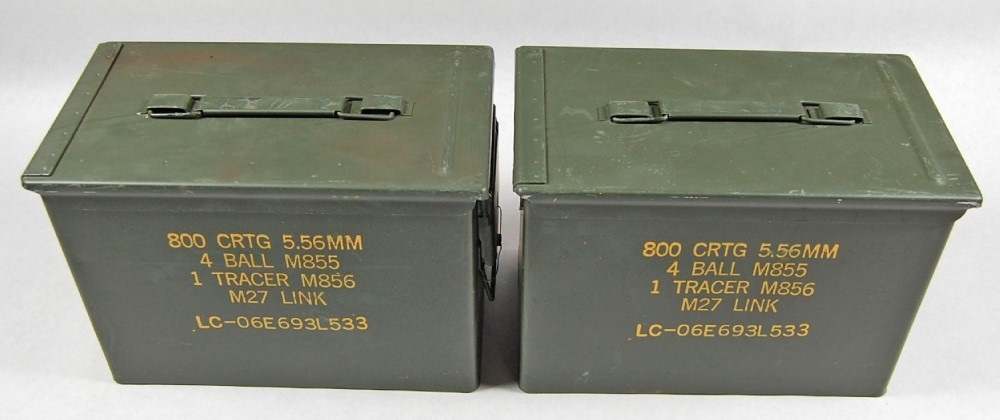 1,600rd 5.56 Ammo Linked Us Surplus Lake City Saw M249 M855 M856 Tracer ...