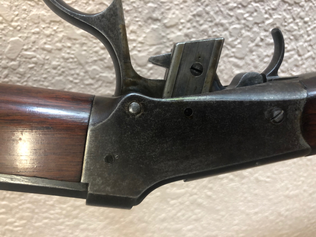 Winchester I believe it is a 1885 single shot with excellent rifling ...