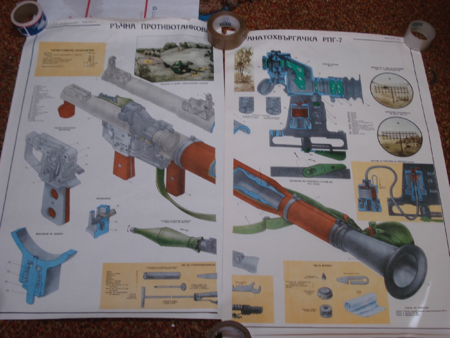2-Poster Set, Ussr Rpg-7 Breakaway Training Poster For Sale at ...