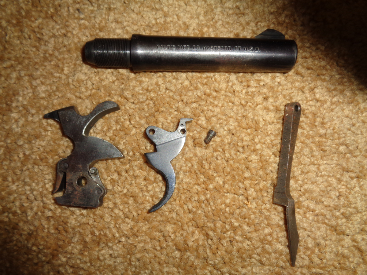 Colt Rimfire Official Police barrel, trigger, hammer, rebound lever .22 ...