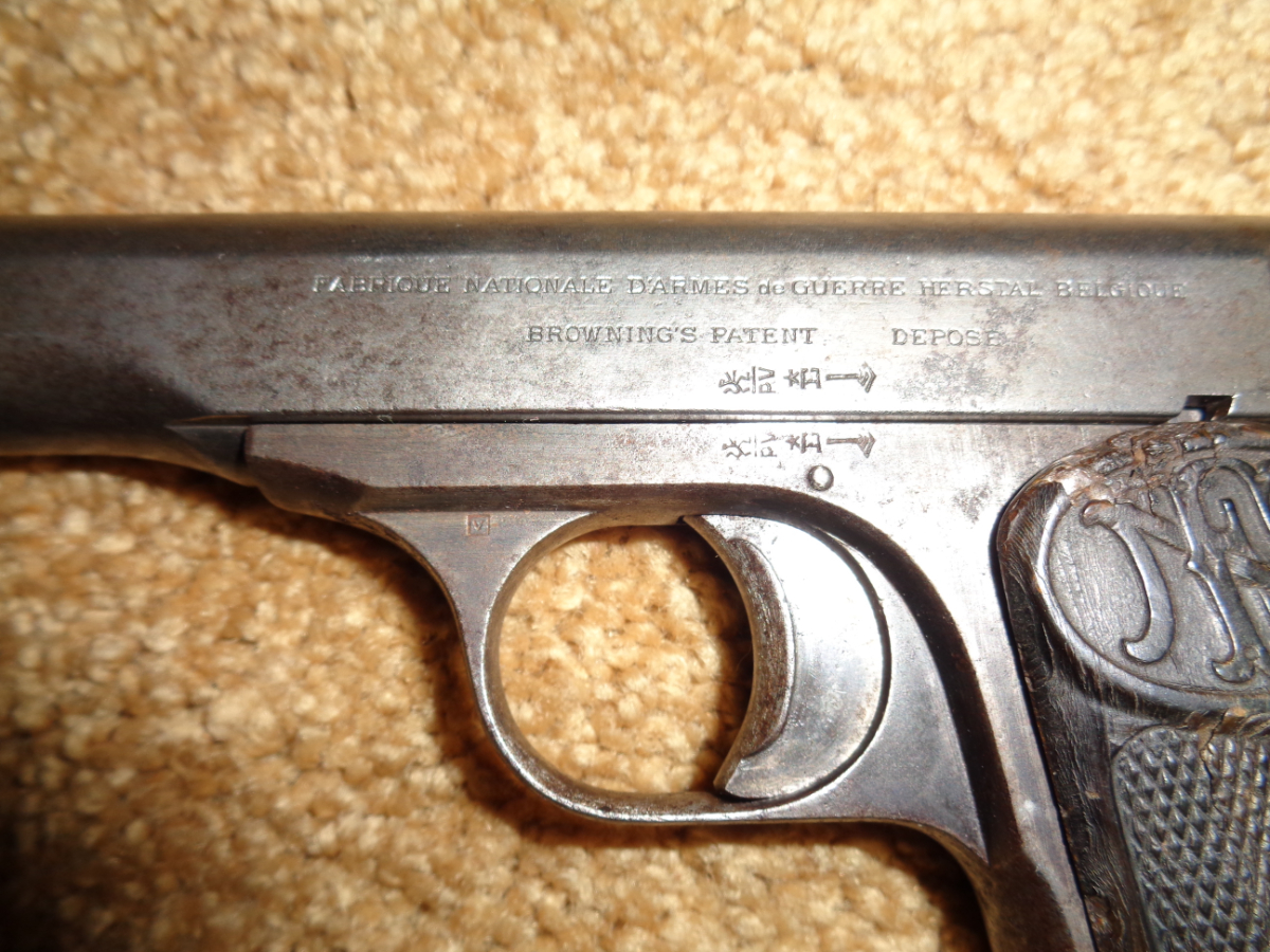 Fn Browing Patent 1903 Auto Needs Repair .32 Auto (7.65 Browning) For ...