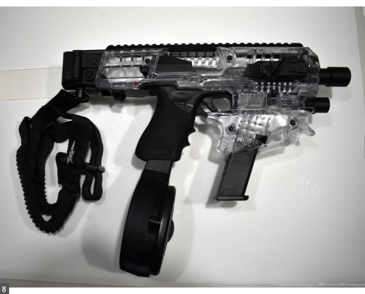 Glock G17 9mm In Caa Mck Conversion Tac W/50 Rnd Drum, Thumb Rest ...