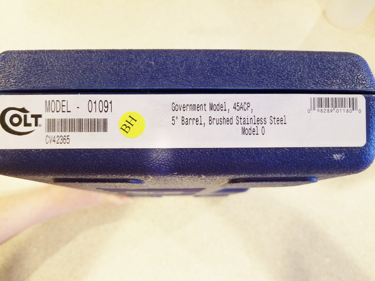 Colt Government Model 01091 5" Brushed Stainless .45 ACP 17121859 ...