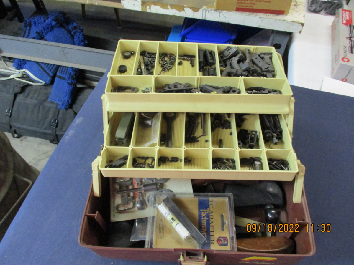 Thompson Center Arms Box of Assorted Parts for T/C Pistol