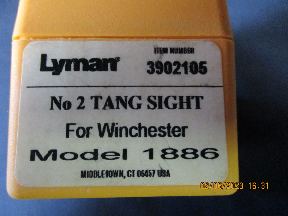 Lyman No 2 Tang Sight for Winchester Model 1886 N/A 17266403 ...