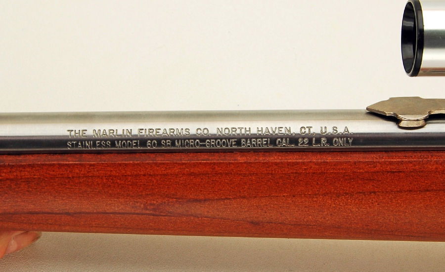 Marlin Model 60 Sb Caliber 22 Long Rifle Semi Auto Ss Tube Feed & Scope ...