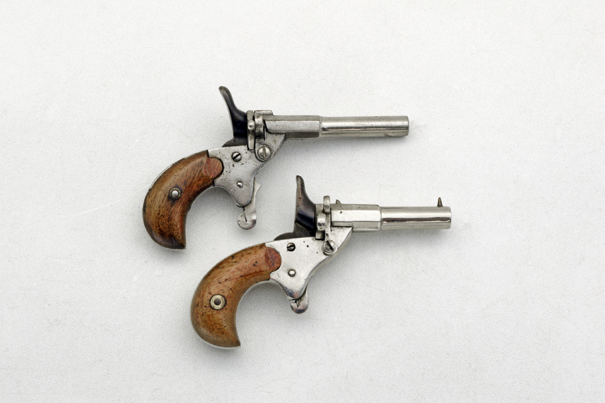 Flobert German One Pair Of Pocket Parlor Pistols Single Shot Caliber 22 ...