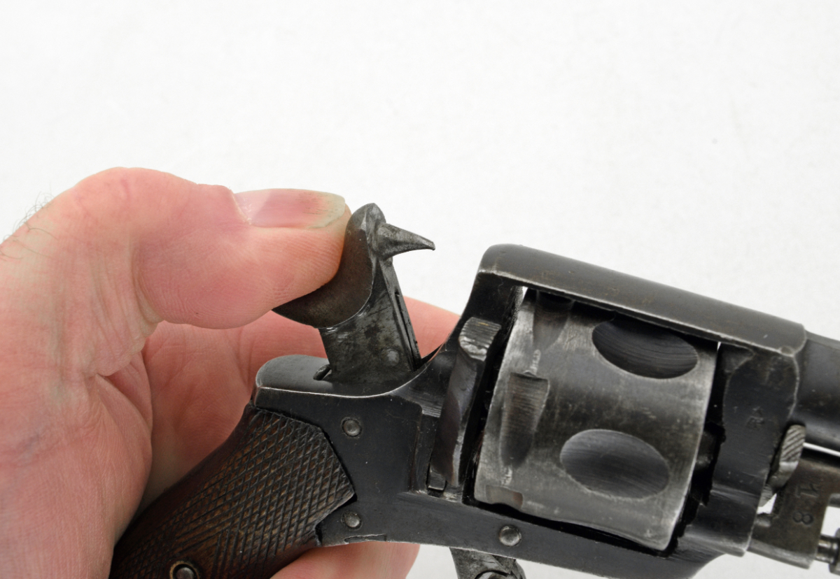 LIEGE BELGIUM CENTER FIRE REVOLVER CALIBER 7MM GUNSMITH SPECIAL C&R OK ...