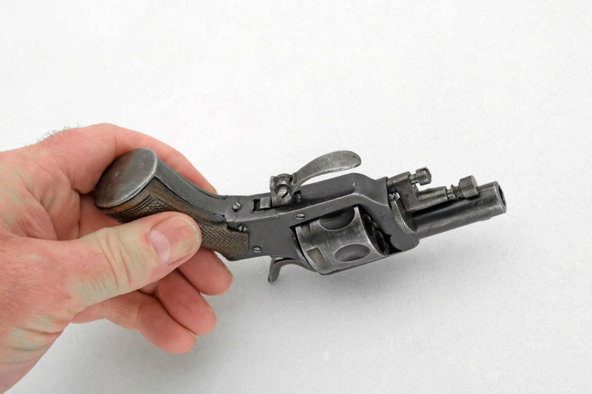 LIEGE BELGIUM CENTER FIRE REVOLVER CALIBER 7MM GUNSMITH SPECIAL C&R OK ...