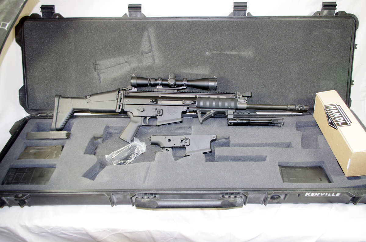 FN SCAR 17S Leupold Mark AR Scope Handl Defense Lower Bi Pod Pelican ...