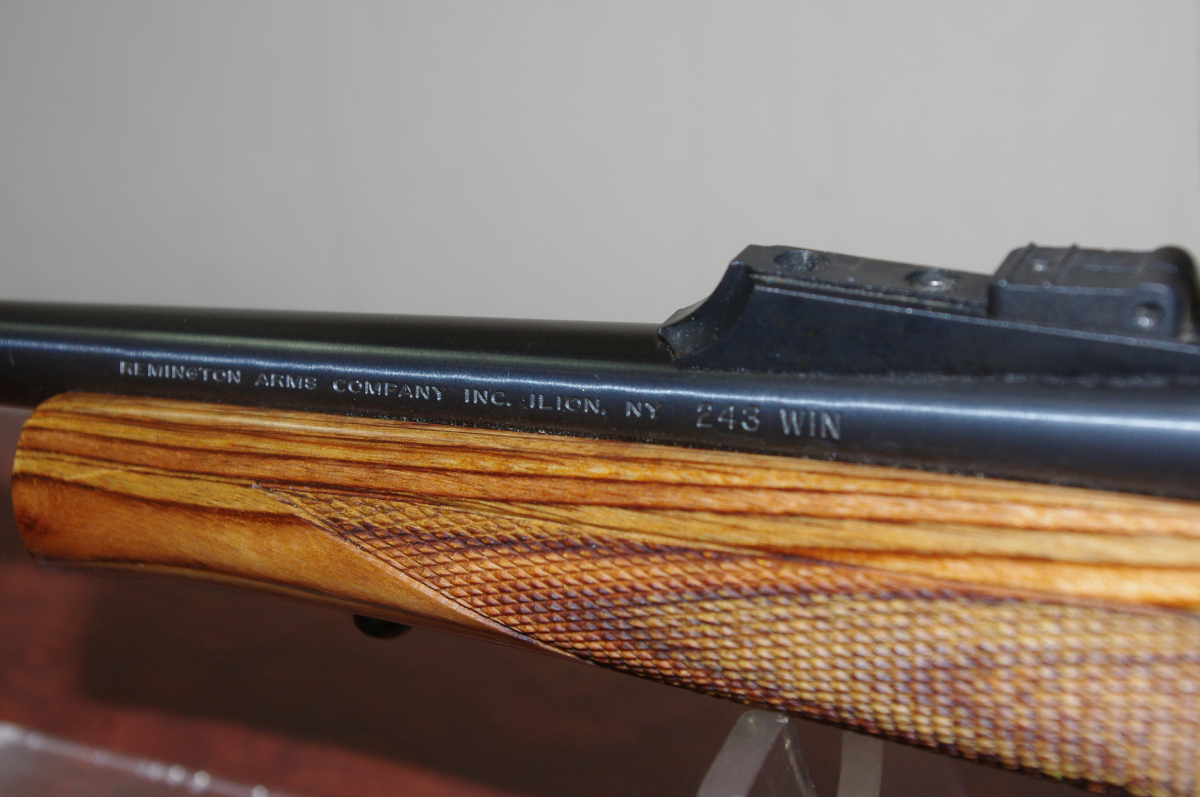 Remington Model Seven Blue 20" Brl Wood Laminate Stock With Scope .243 ...