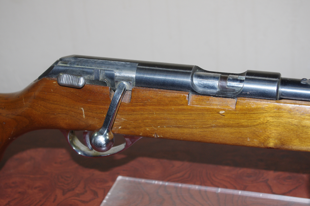 J. C. Higgins (Sears) Model 43d Blue Wood Tubular Magazine 22" Brl ...