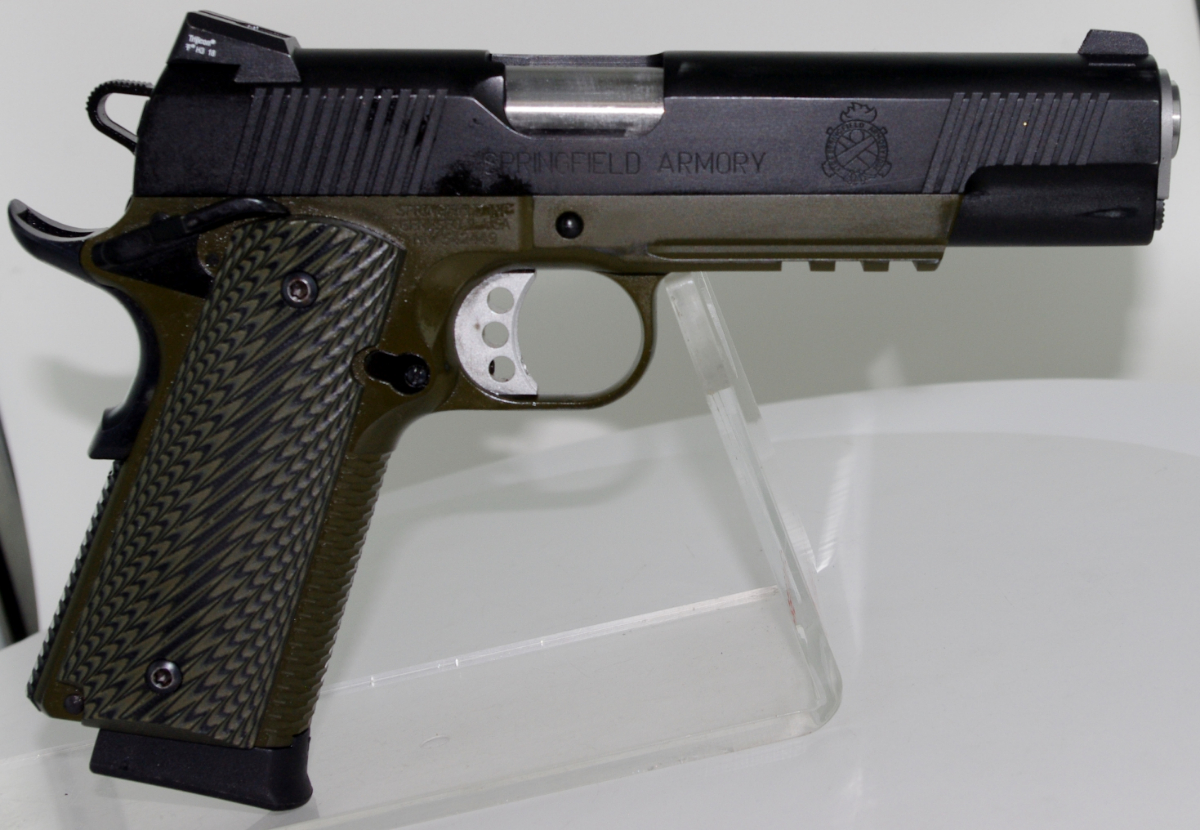 Springfield Armory Operator Model Amazing Pistol Green Black Orig Case ...