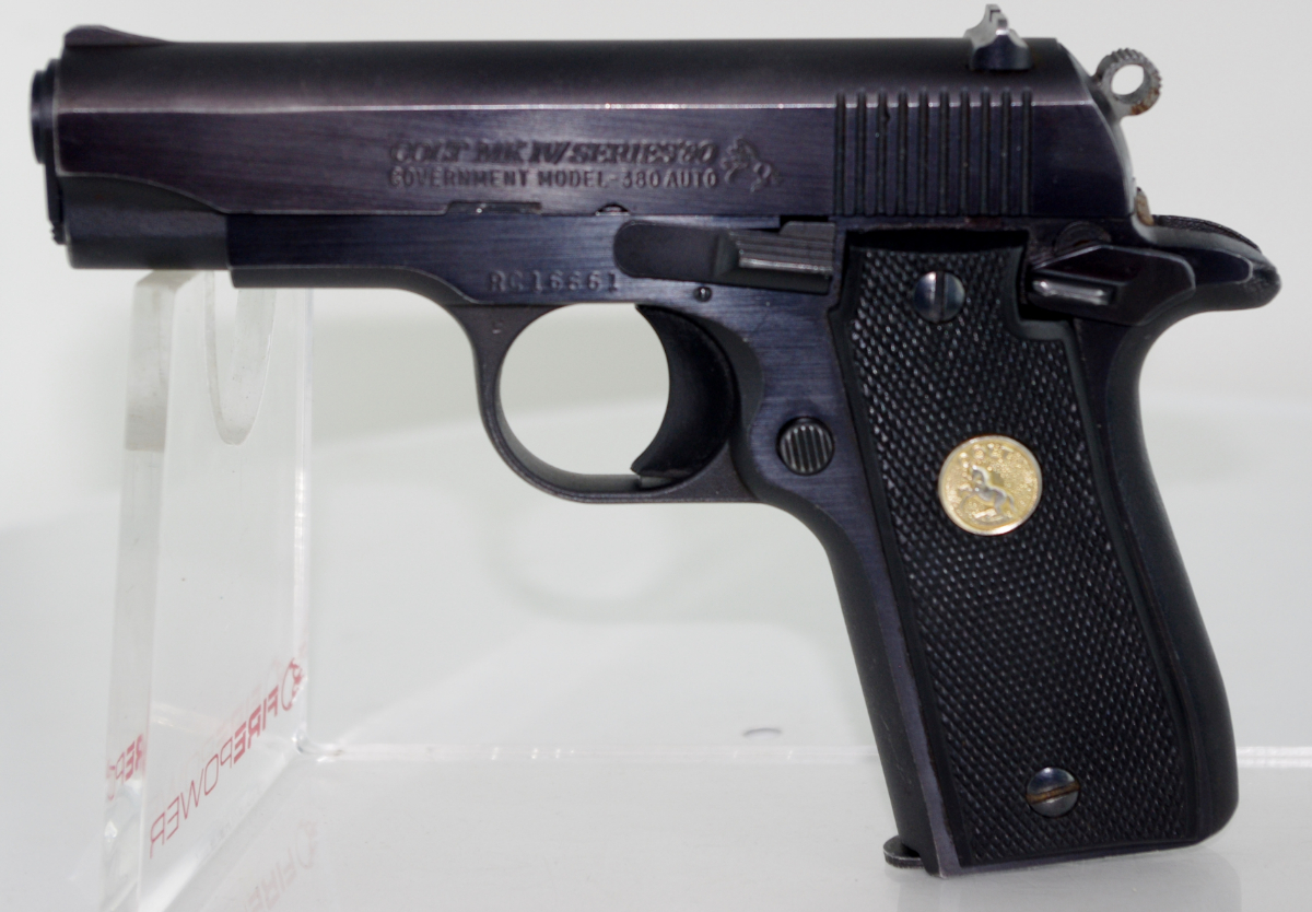 Colt Mark Iv Series 80 Government Model Blue Great Pistol .380 Acp For ...