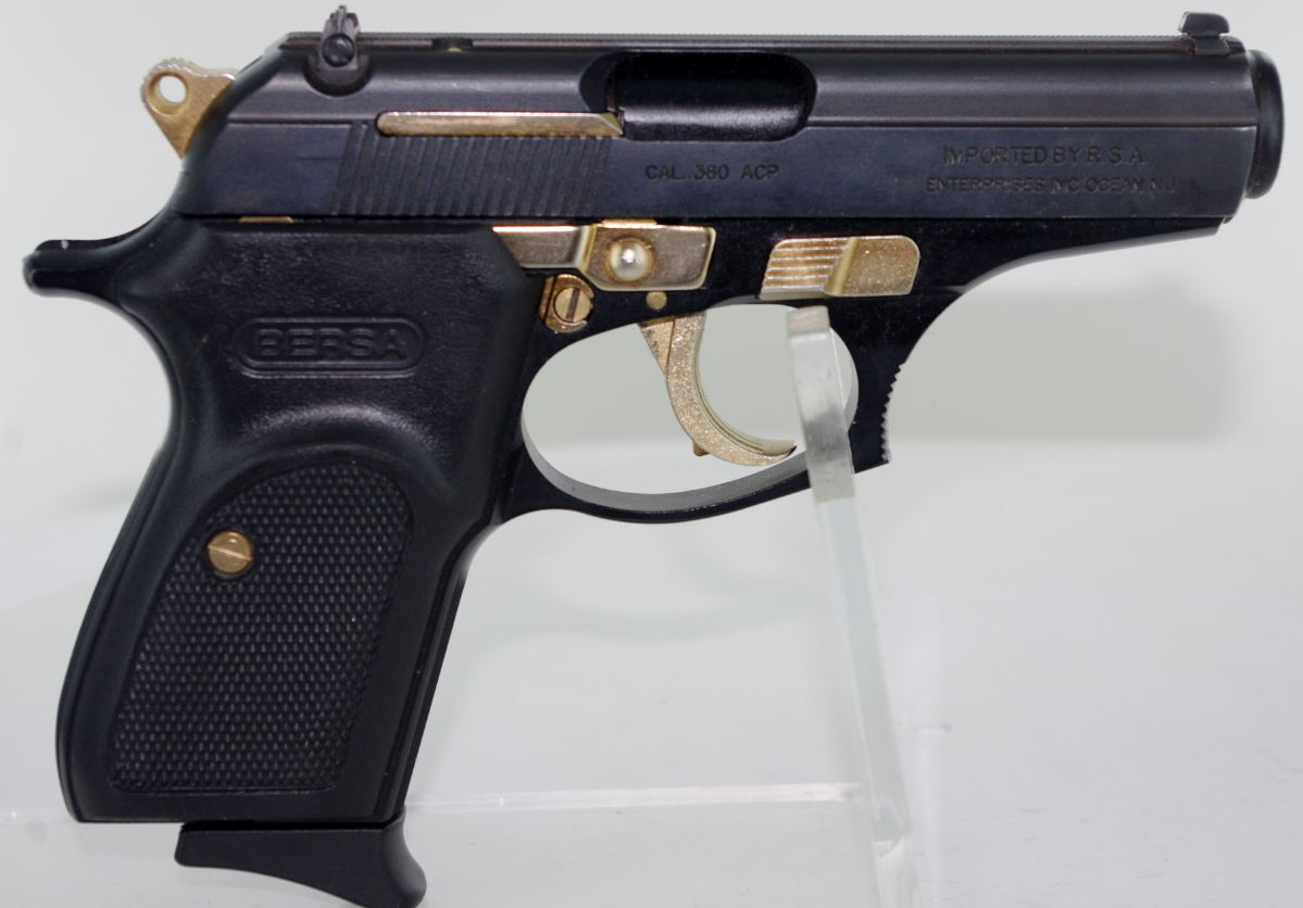 Bersa Thunder 380 Model Black With Gold Trim Compact .380 .380 Acp For ...