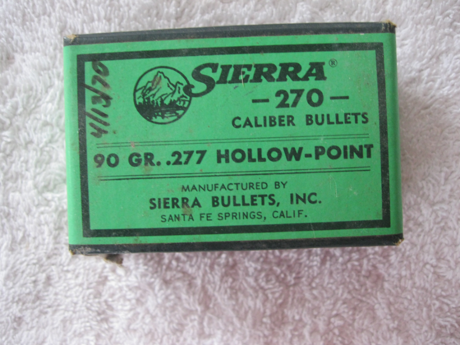 Sierra .270 Cal 90 Gr .277 Hollow Point Bullets Reloading Components ...
