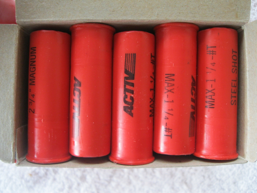 ACTIV STEEL SHOT 12 GAUGE 2 3/4 SHOTGUN SHELLS AMMUNITION ACT IV 1 1/4 ...