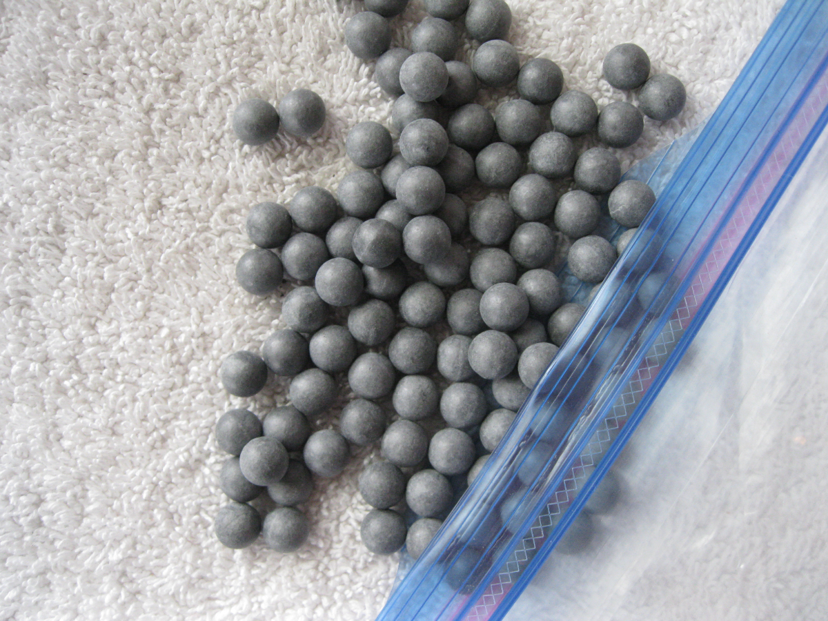 .350 Lead Round Balls 64 Grains 100 + 2 Count Muzzle Loading Black ...