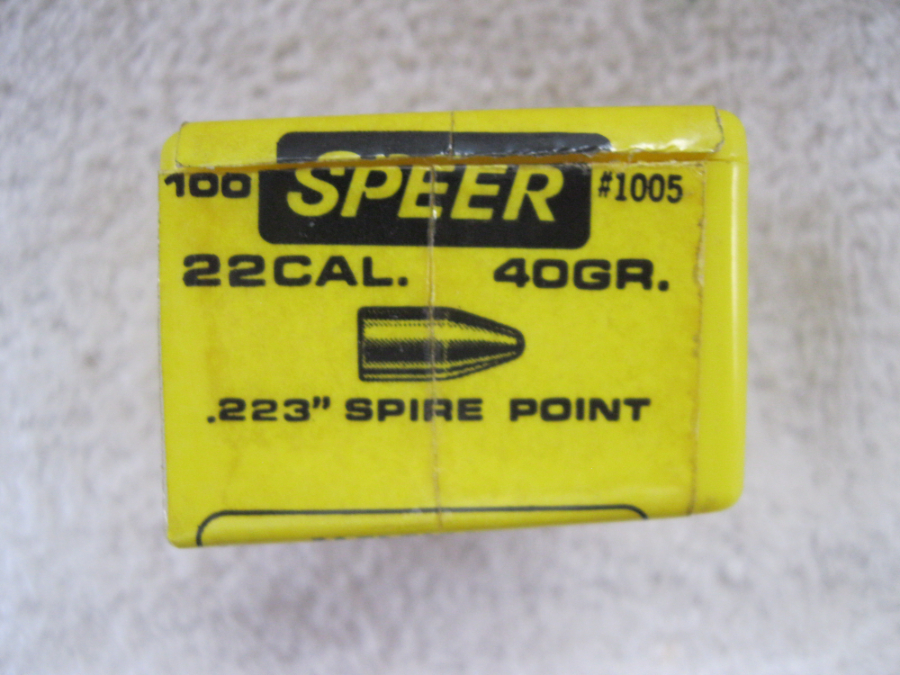 SPEER 22 CAL CALIBER 40 GR GRAIN .223 SPIRE POINT BULLETS 124 COUNT ...
