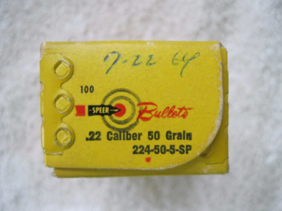 Speer Bullets .22 Cal 50 Grain Spitzer Soft Point .224 Reloading ...