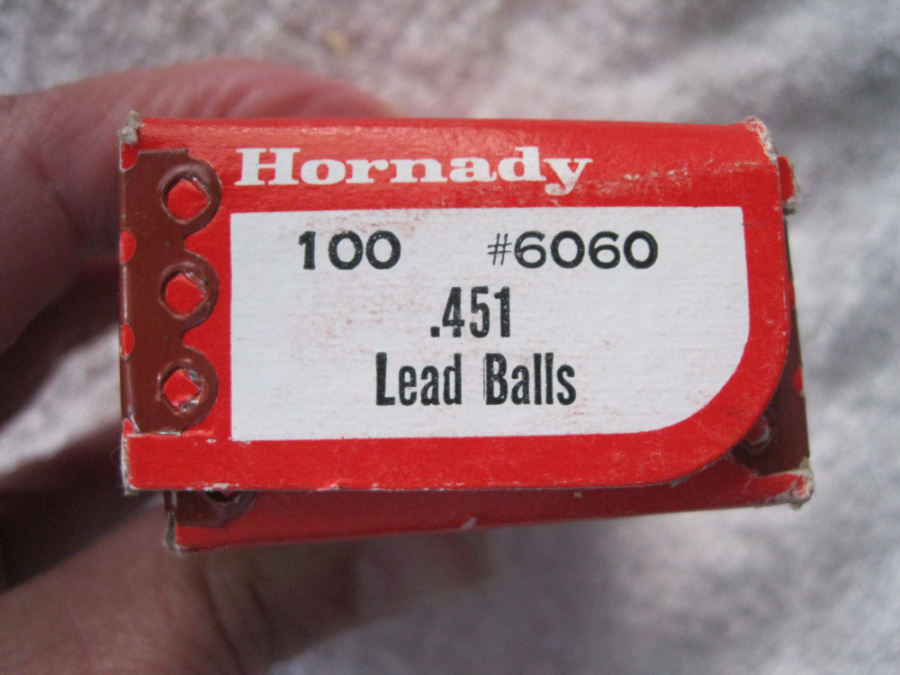.451 LEAD ROUND BALLS MUZZLELOADING 100 HORNADY BLACK POWDER SHOOTING ...