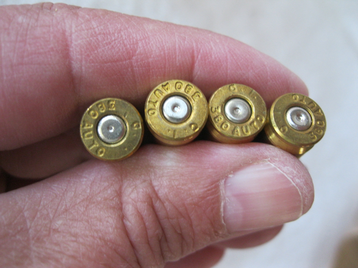 .380 Auto Primer Tested Brass Cartridge Cases 250 Count Reloading ...