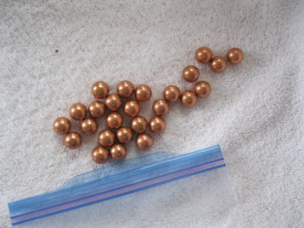 .585 Copper Plated Round Balls Muzzle Loading 25 Plus 1 Count Black ...