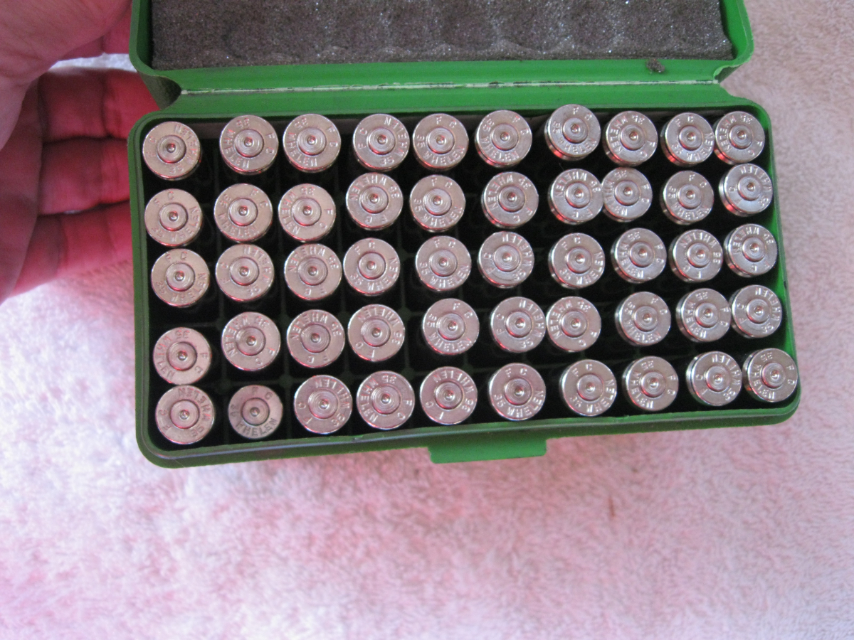 .35 Whelen Nickel Plated Brass Once-Fired Federal Reloading Components ...