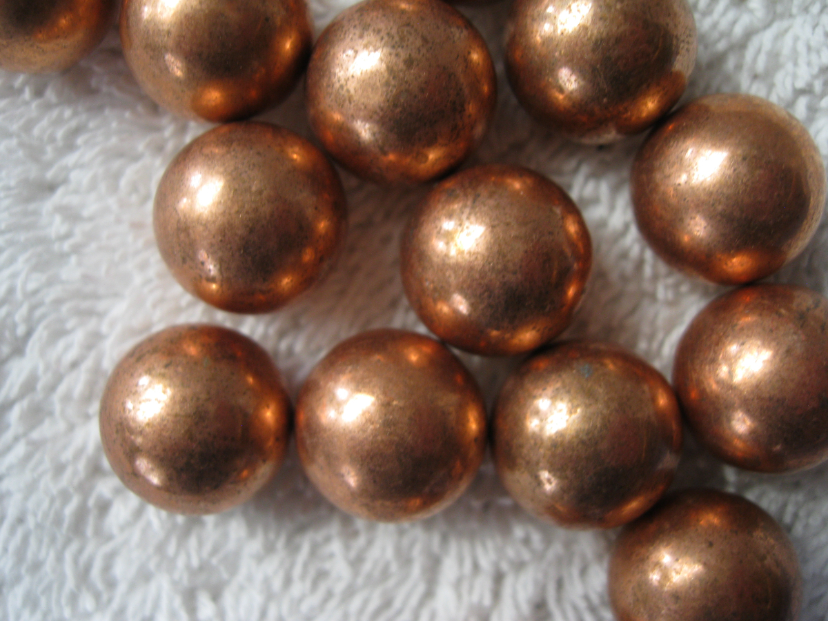 .585 Copper Plated Round Balls Muzzle Loading 25 Plus 1 Count Black ...