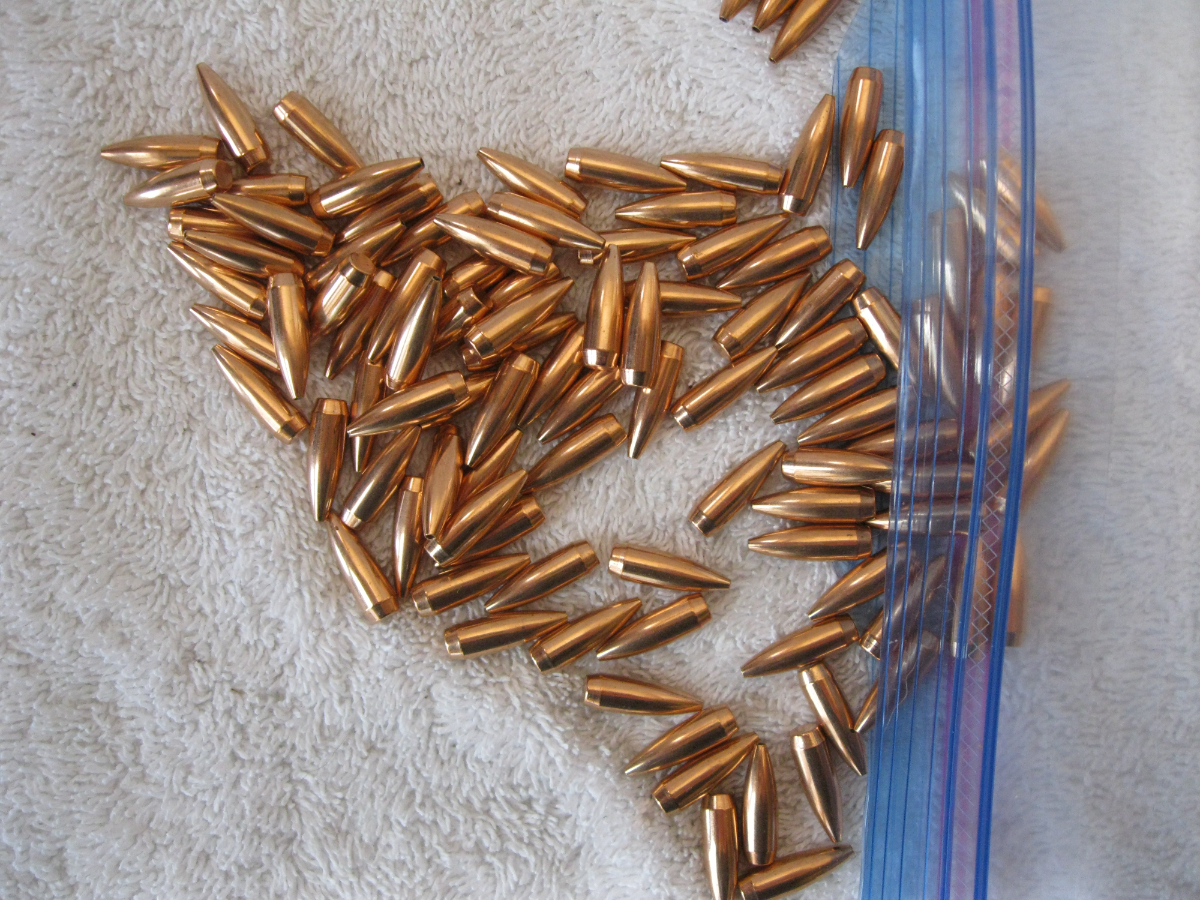 22 Caliber .224 Diameter 52 Grain Boat Tail Hollow Point Bthp Bullets ...
