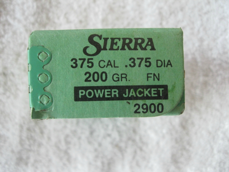 Sierra Pro-Hunter Rifle Bullets 375 Cal 200 Gr Fn Flat Nose Reloading ...