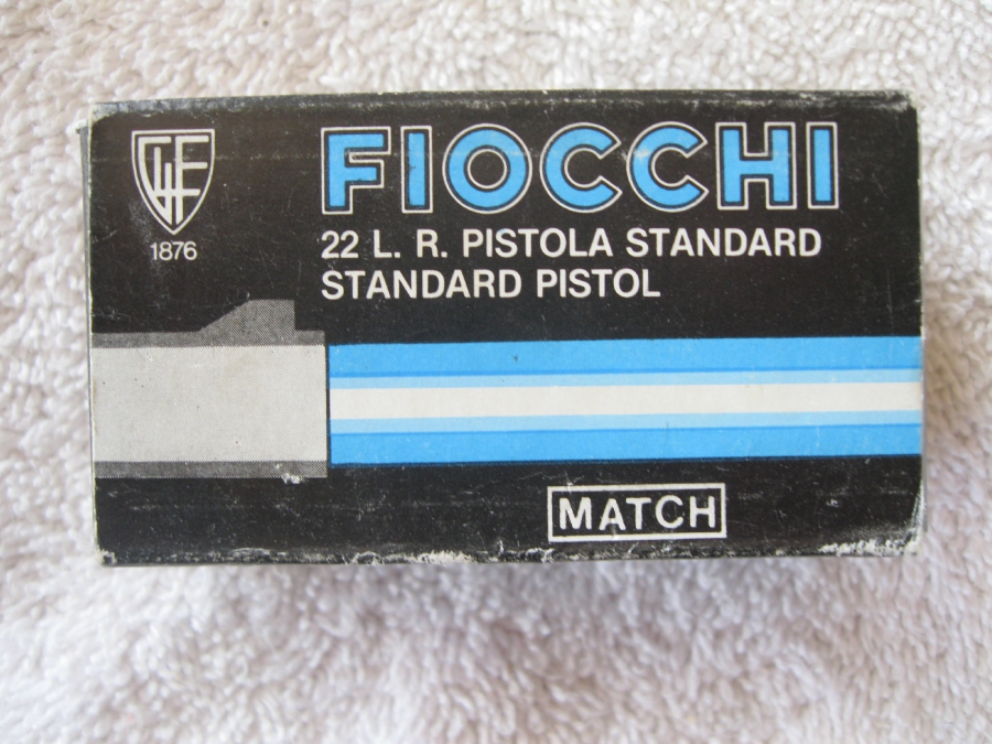 Fiocchi Match 22 L.R. Standard Pistol 50 Rounds Ammunition Ammo Rim ...