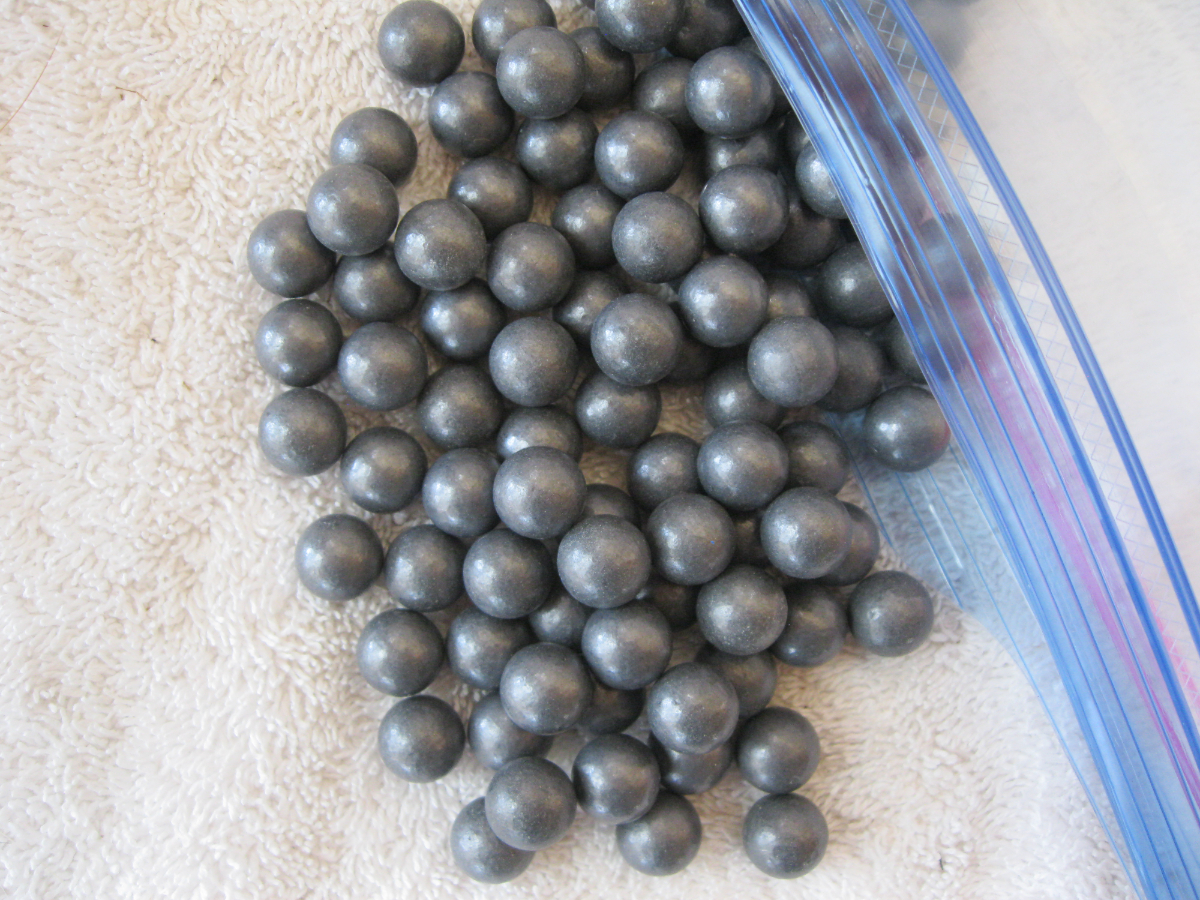 .445 DIA. ROUND LEAD BALLS MUZZLE LOADING 100 COUNT BLACK POWDER ...