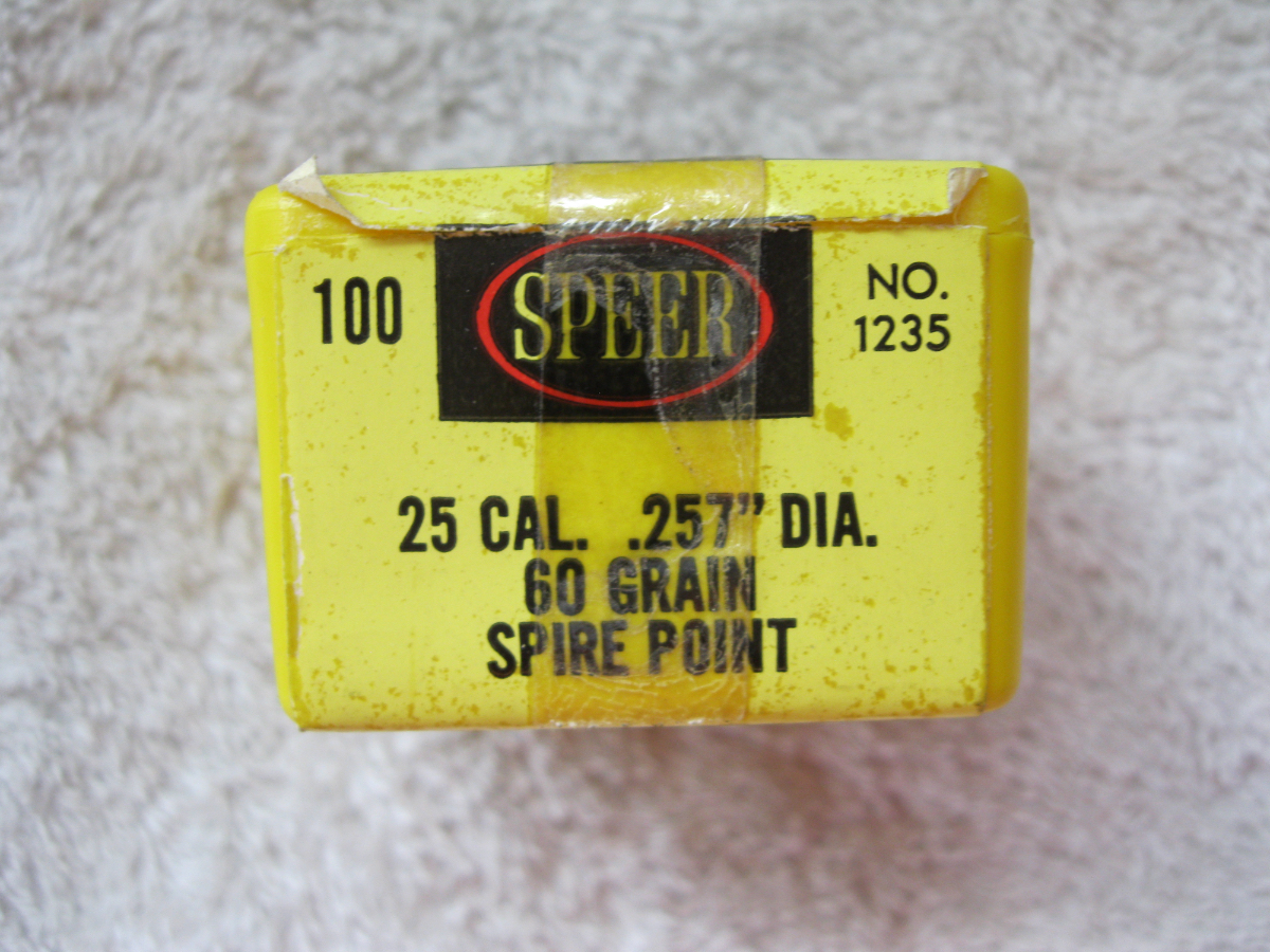 25 Caliber .257 Diameter 60 Grain Spire Point Speer Bullets Reloading ...