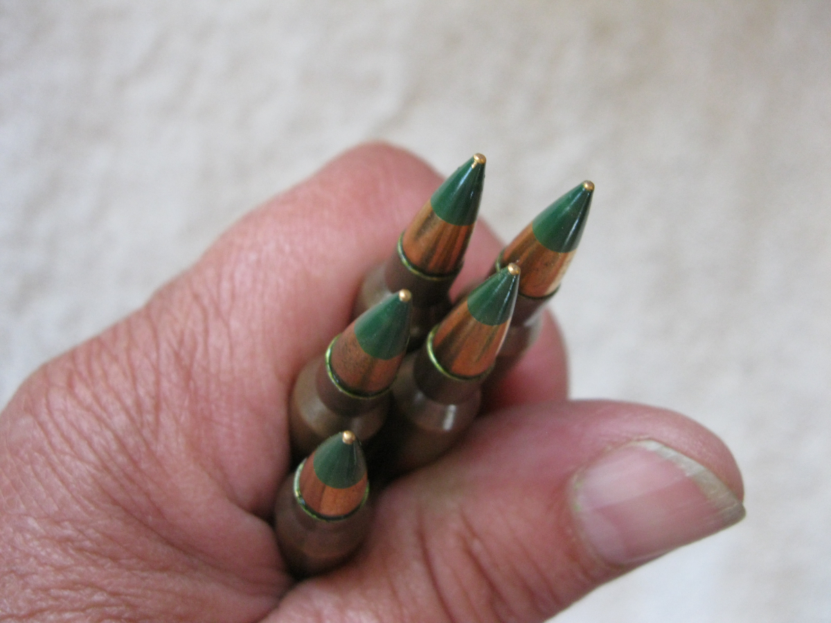 .223 5.56 Fnm 86-2 Armor Piercing Green Tip Ammunition Ammo 27 Count ...