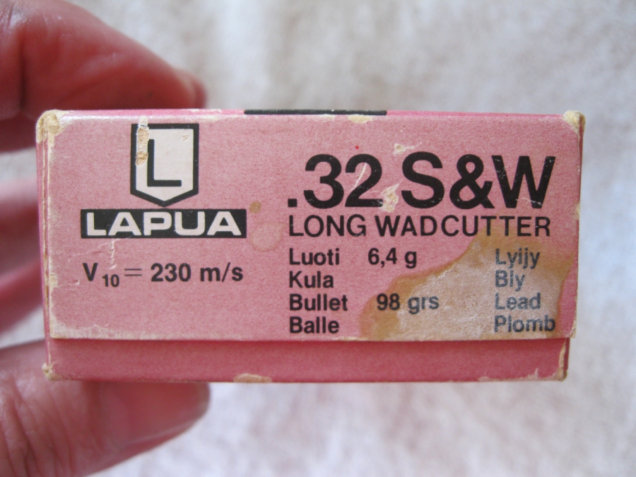Lapua .32 S&W Long Wadcutter 98 Grains Sealed Box Reloading Components ...