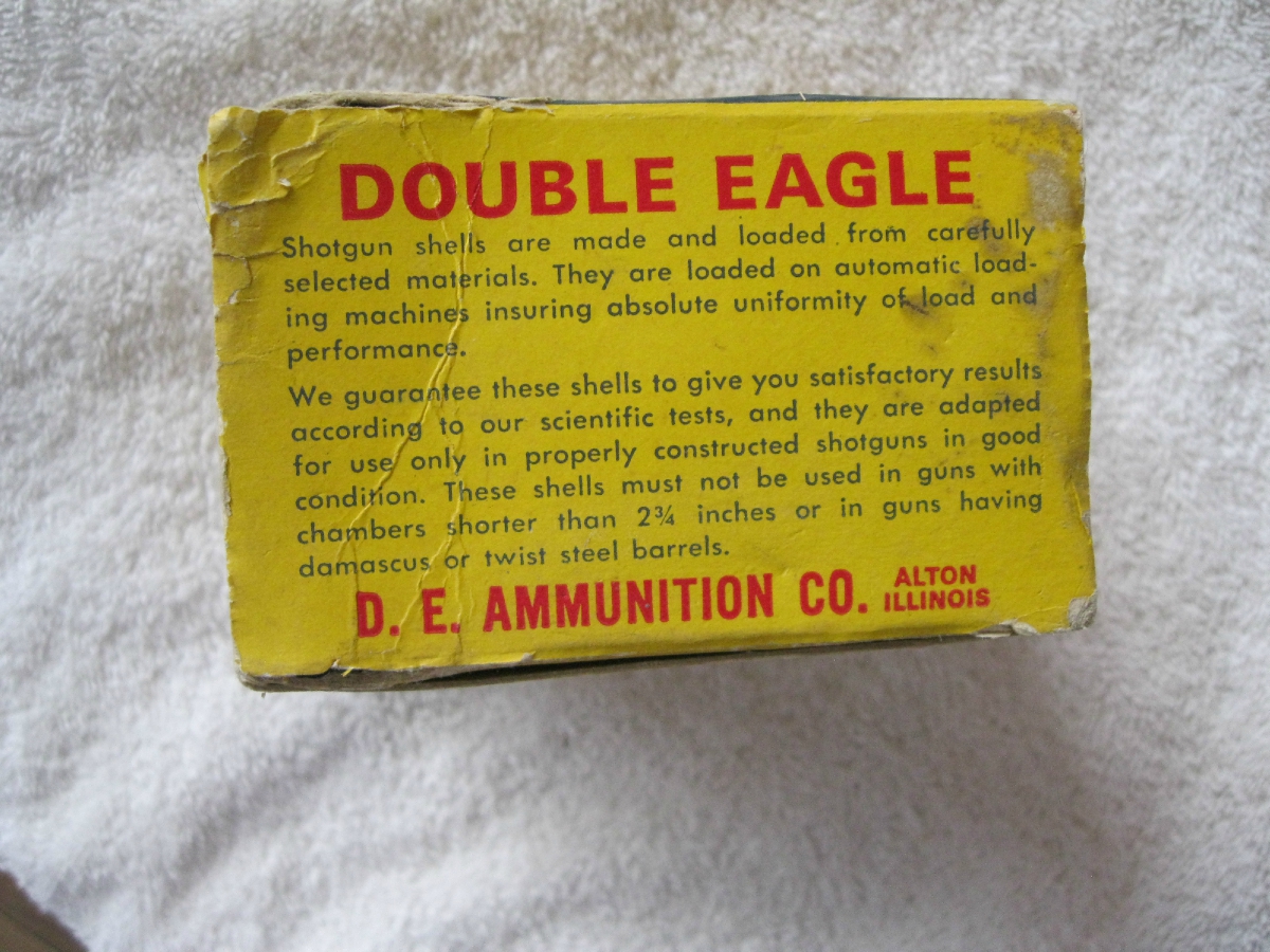 Double Eagle Hunting Shells Empty Box 12 Gauge 2 3/4 Inch Shells ...