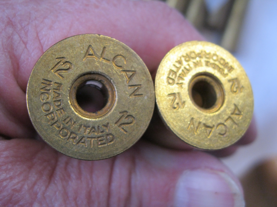 ALCAN VINTAGE NEW 12 GAUGE BRASS SHOTGUN SHELLS HULLS DOUBLE KNURL NEW ...