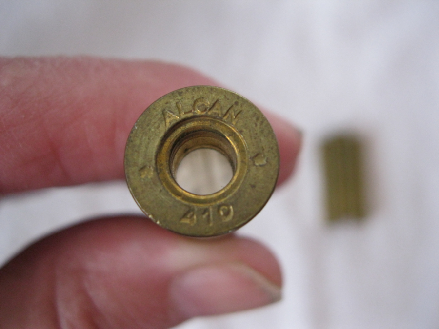 ALCAN 410 2 1/2 INCH BRASS CARTRIDGE CASES NEW USE BATTERY CUP PRIMERS ...