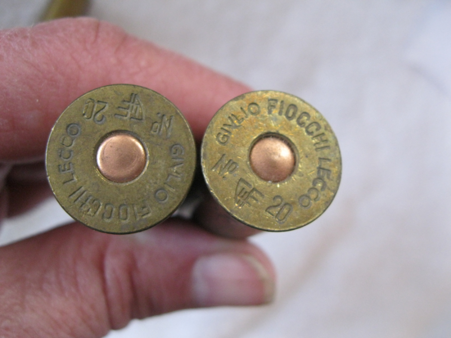 20 GAUGE BRASS SHOTGUN SHELLS GIULIO FIOCCHI LECCO PRIMED BERDAN PRIMER ...