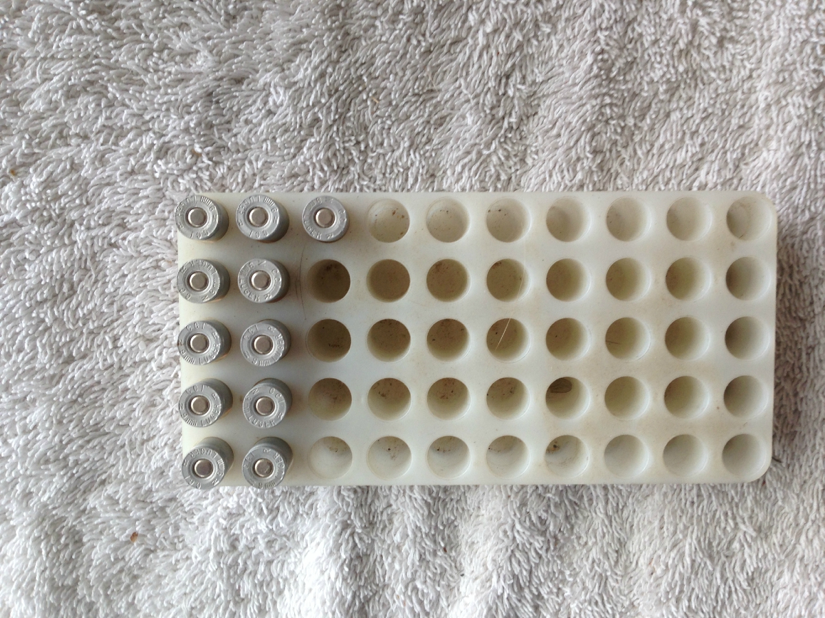 9mm Luger Training Rounds Red Plastic Bullet Blazer 11 Count Very ...