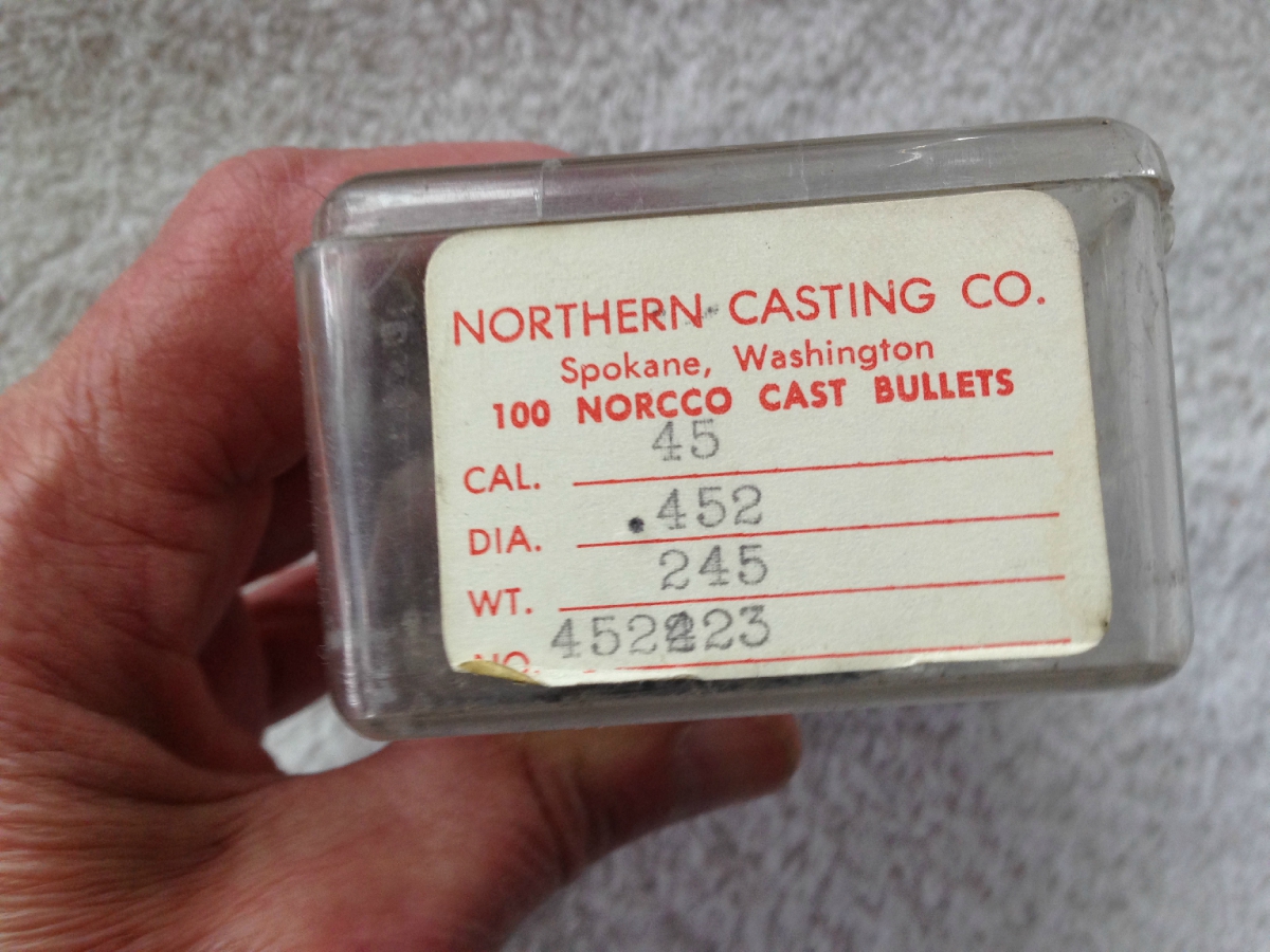 Northern Casting Co 45 CALIBER .452 245 GRAIN LEAD BULLETS NORCCO CAST ...