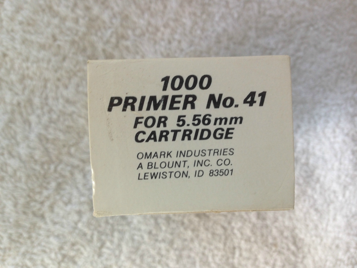 Omark Industries Primer No. 41 For 5.56mm Cartridge 800 Count 8 Trays ...