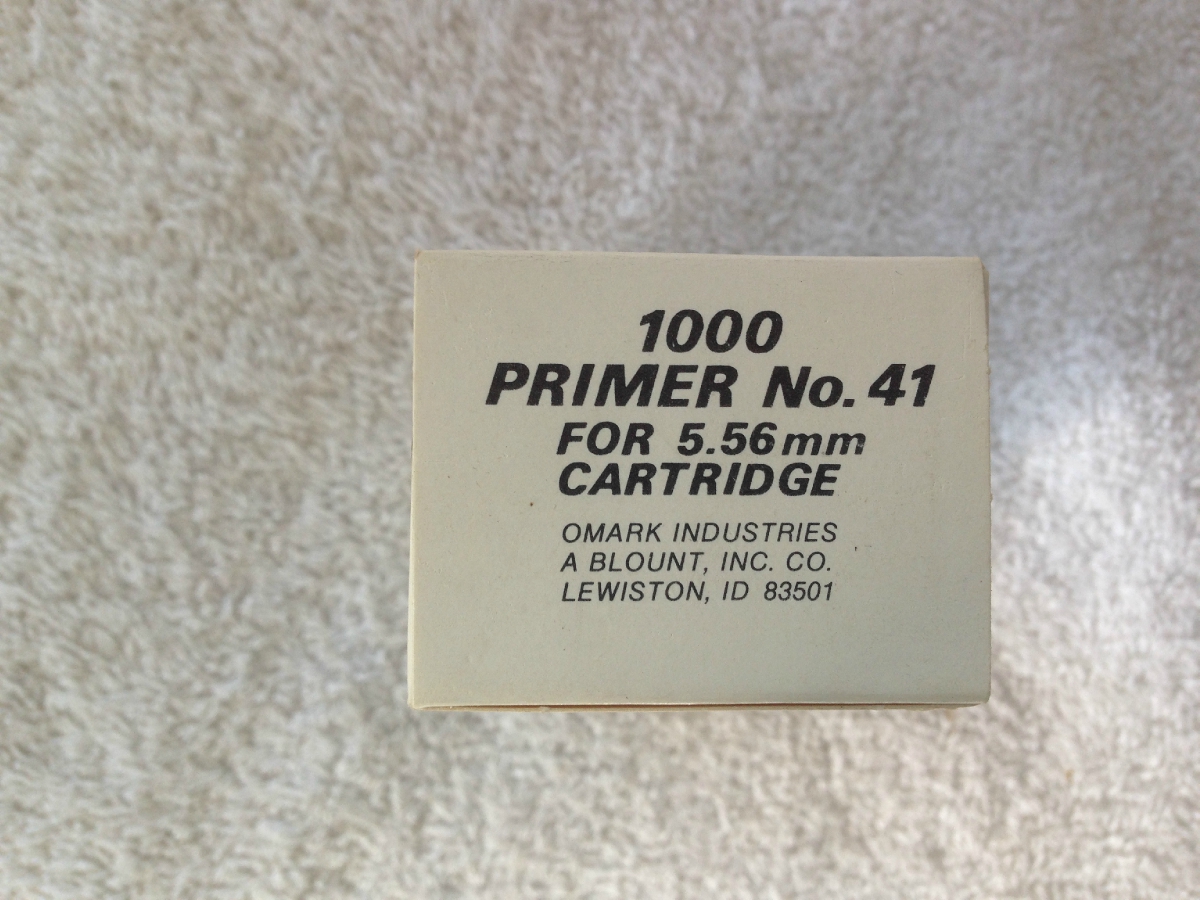 Omark Industries Primer No. 41 For 5.56mm Cartridge 800 Count 8 Trays ...