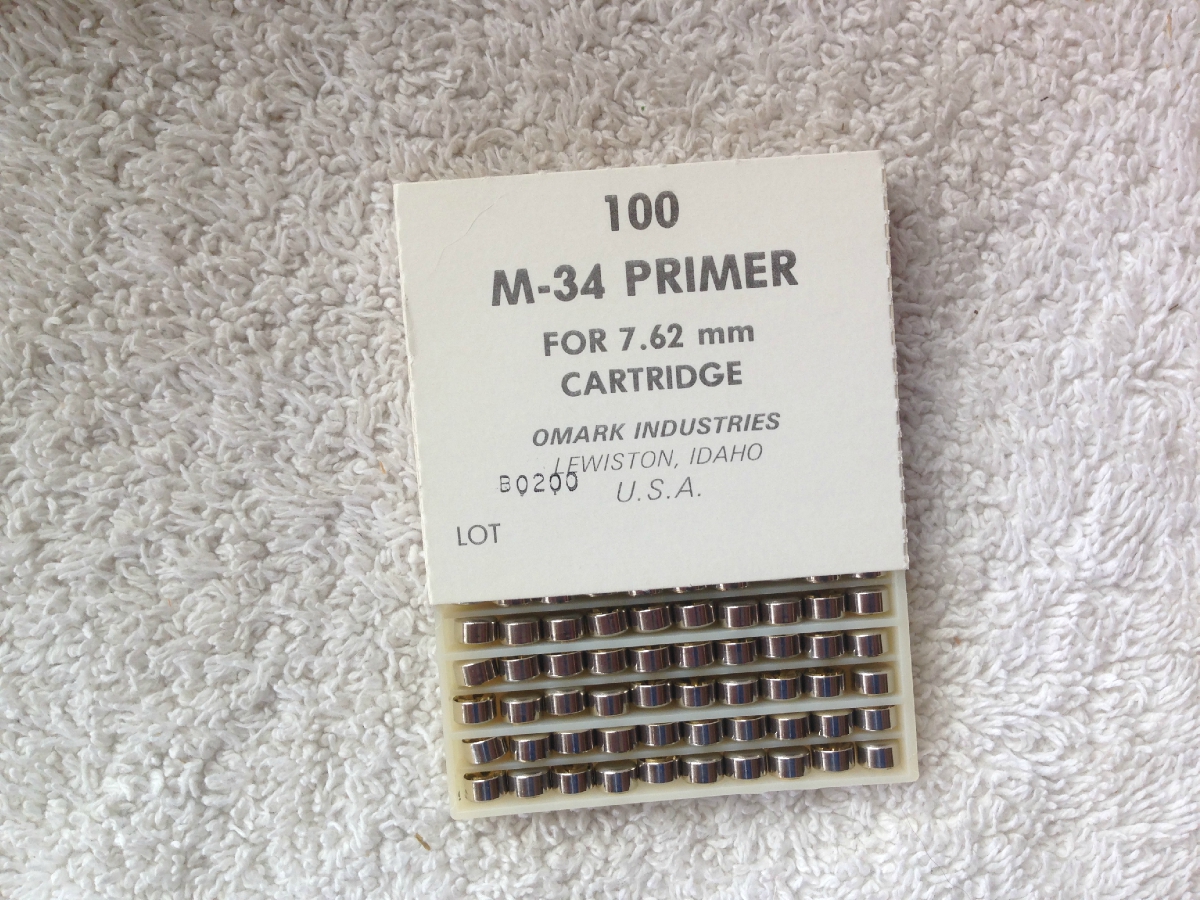 Omark Industries M-34 Primer For 7.62 Mm Cartridge Large Military Rifle ...