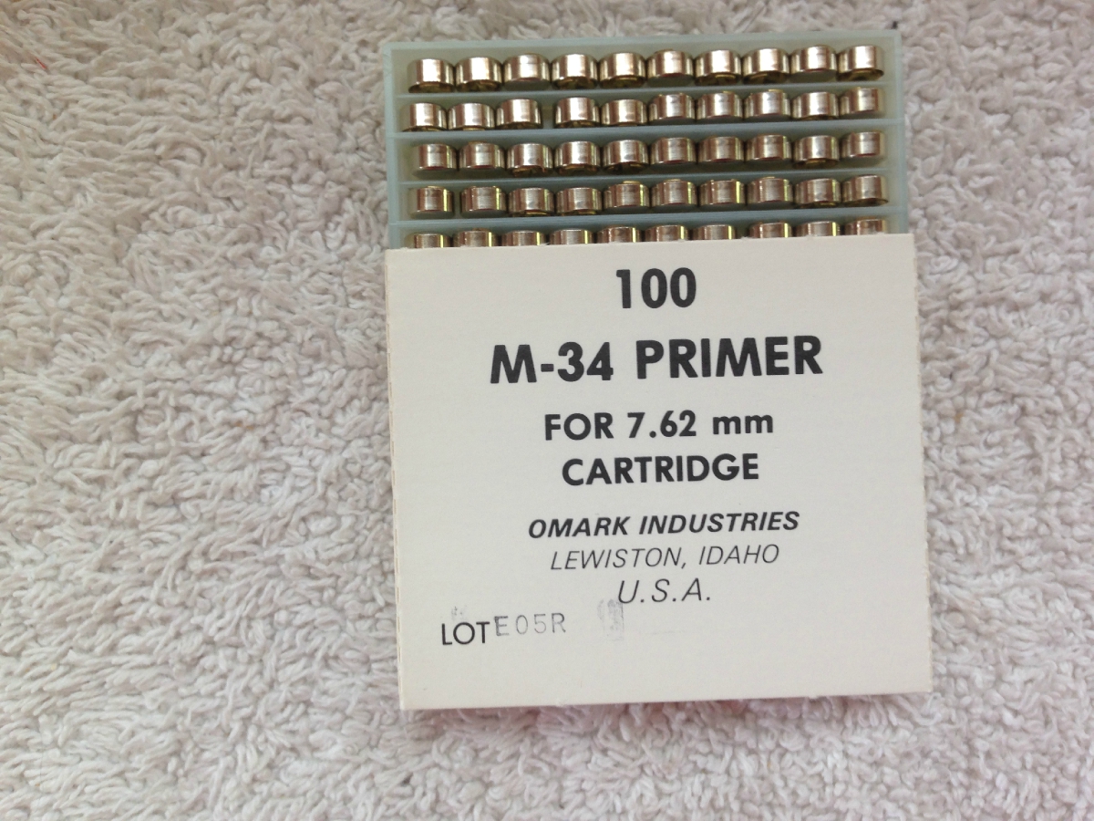 Omark Industries M-34 Primer For 7.62 Mm Cartridge Large Military Rifle ...