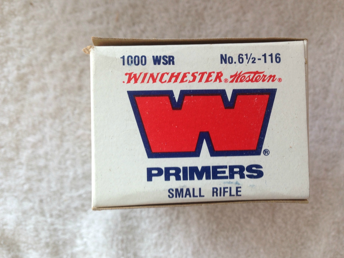 Winchester-Western Small Rifle Primers Wsr No. 6 1/2 - 116 900 Count ...